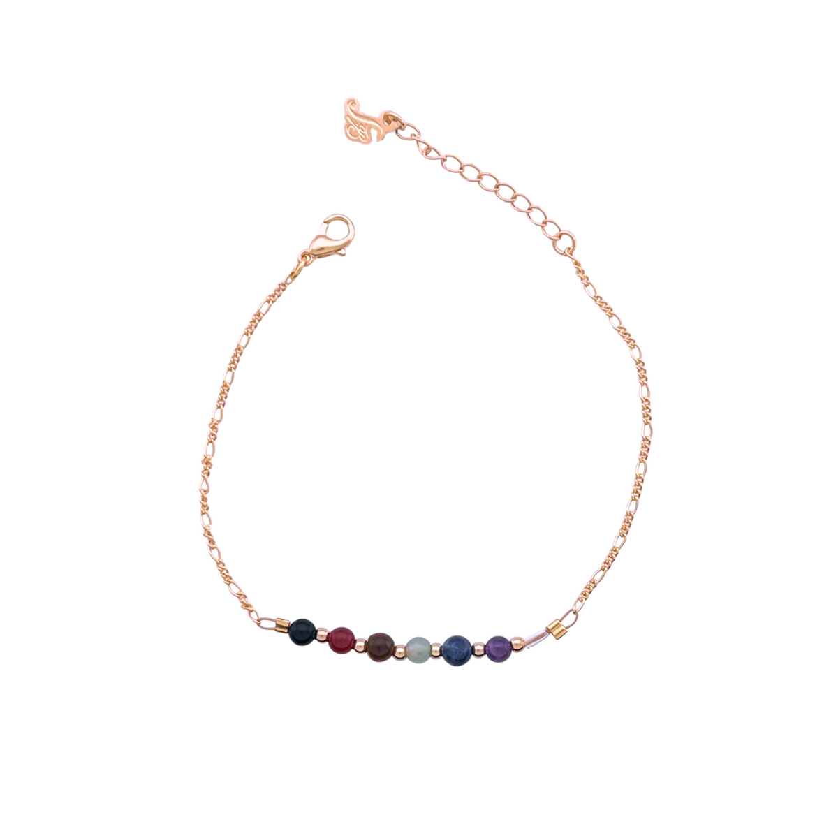 SB280 18K Gold Plated Bracelet with 7 chakras Stones – Sai Brazil