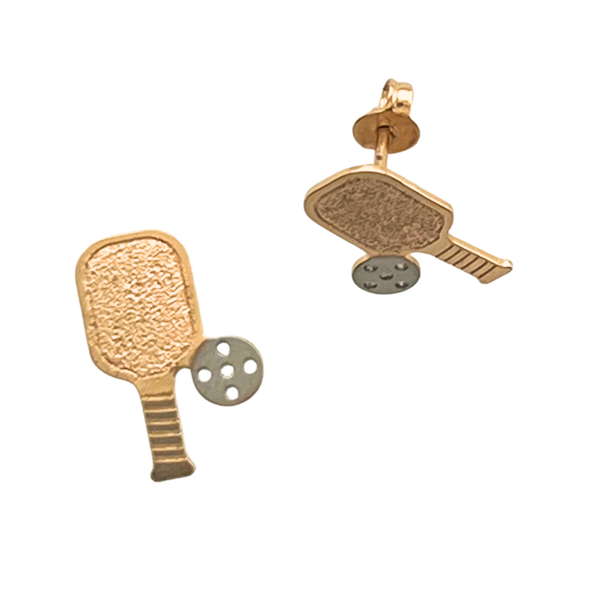 SN481C 18K Gold Plated Double Pickelball Paddles Necklace – Sai Brazil